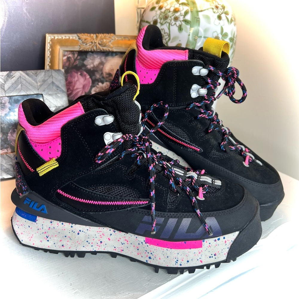 Fila Renno Multi Trekking Platform Sneakers Hot Pink … - Gem